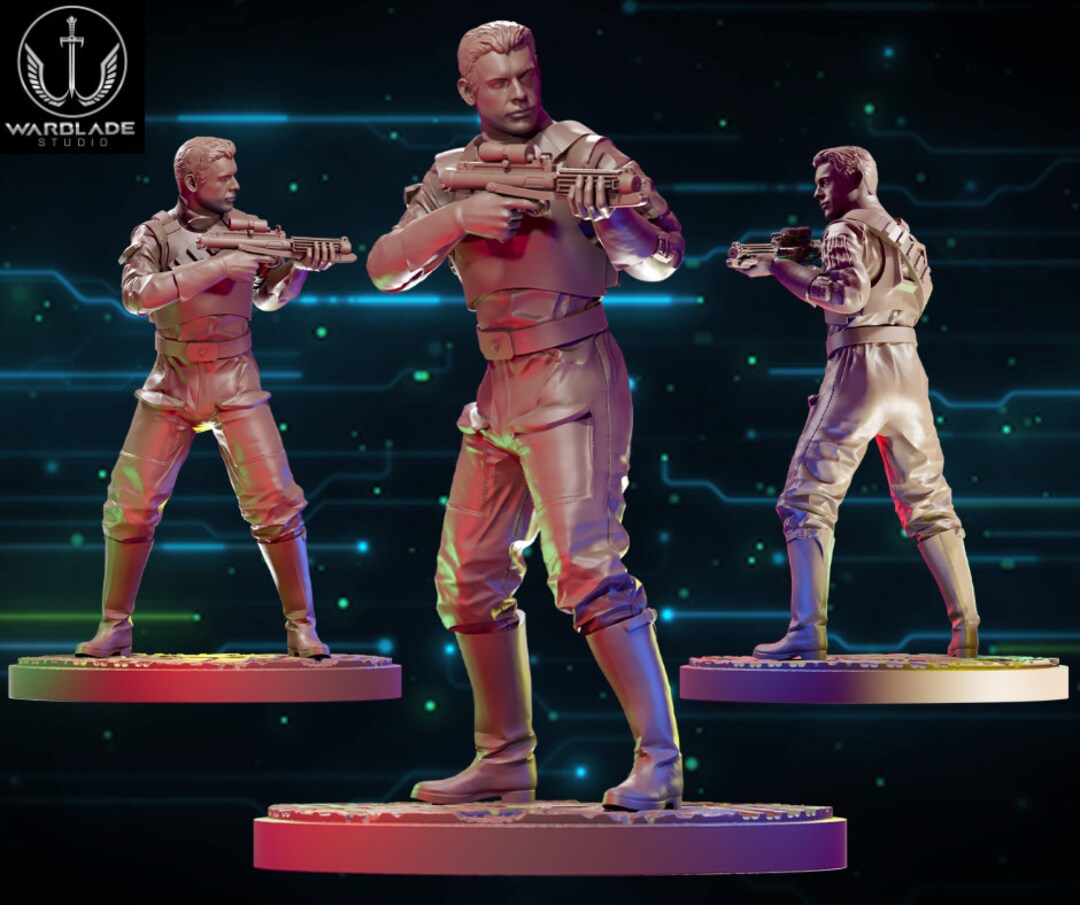 Gideon Hask 3D Printed Miniature 40mm/shatterpoint Scale/star Wars - Etsy