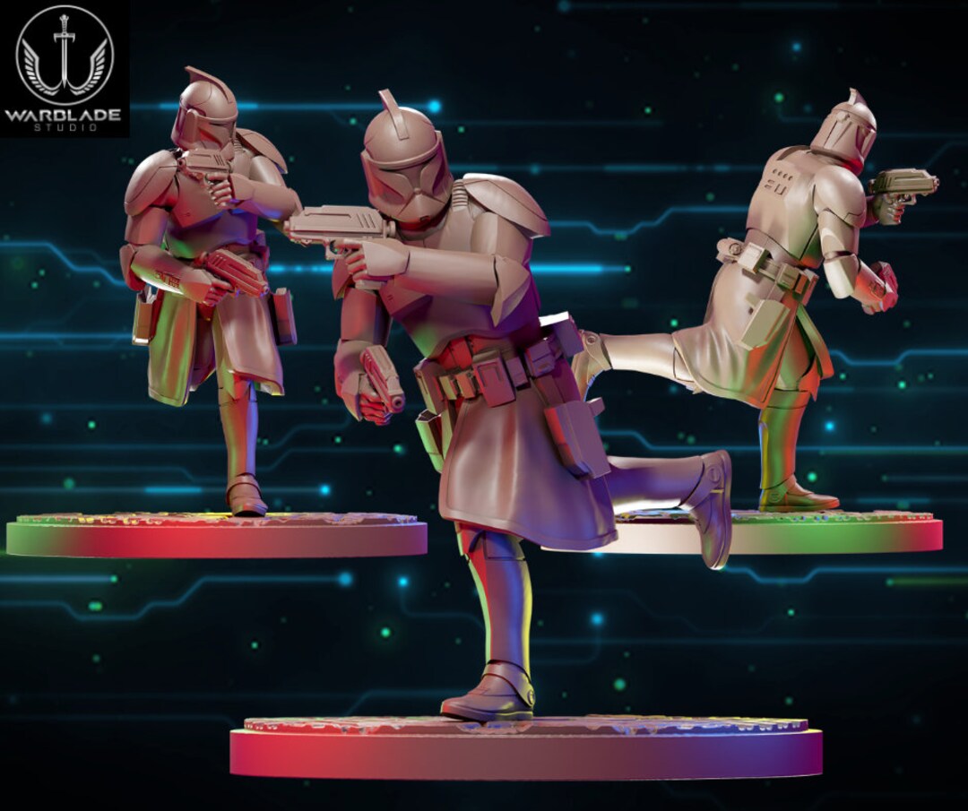 Commander Ponds 3D Printed Miniature 40mm/shatterpoint Scale/star Wars ...