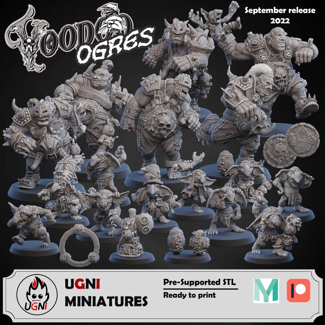 Voodoo Ogres Team for Fantasy Football by UGNI 17 Models+ - Etsy