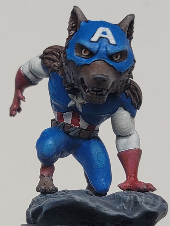 Chibi Capwolf 3D Printed Miniature - Etsy Australia