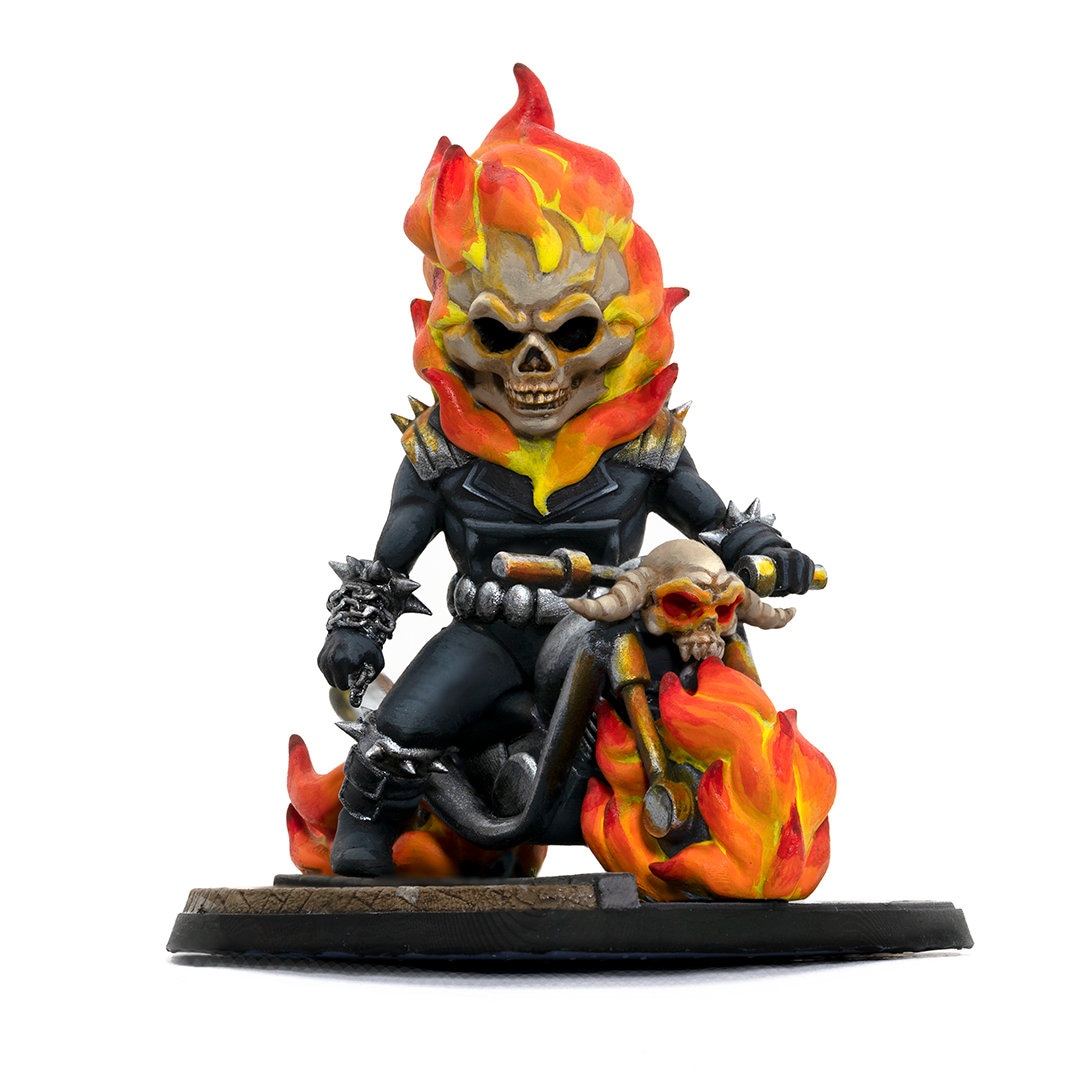 Chibi Ghost Rider Miniature 3D Printed - Etsy