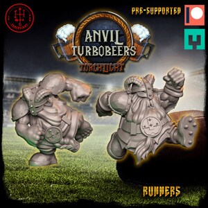 Dwarf Anvil Turbobeers Full Team Fantasy Football 3D Printed in 8K ...
