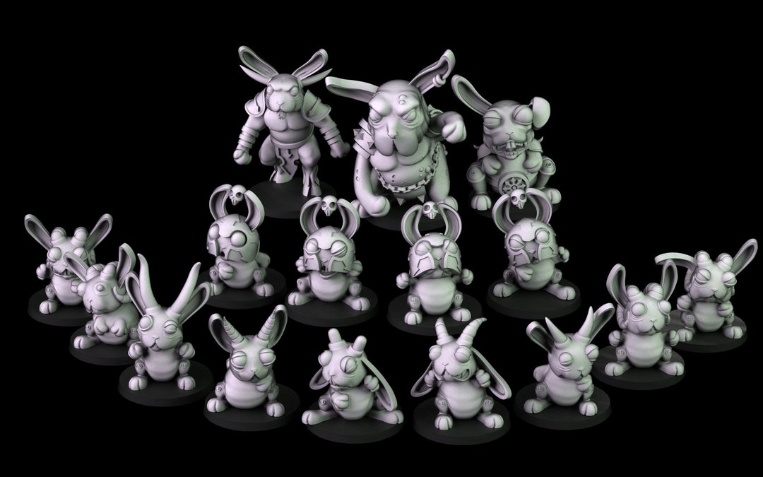 Rabbits Team 3D Printed for Fantasy Football Team 16 Models - Etsy