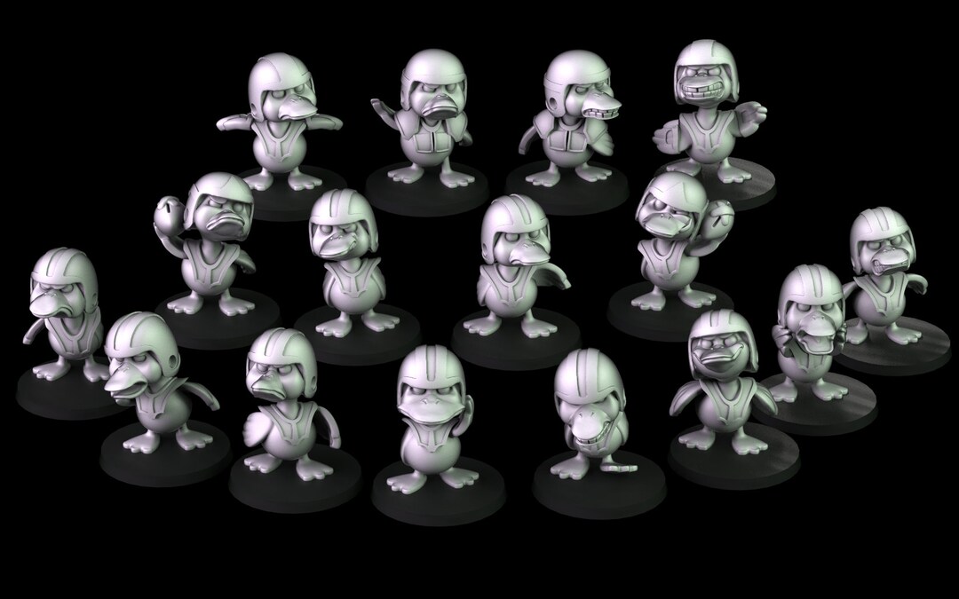 Quack Attack Team for Fantasy Football Game 3D Printed- 16 Models - Etsy