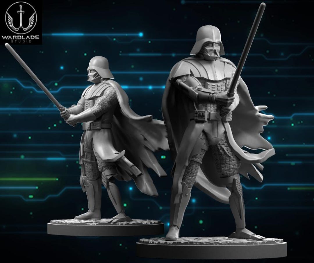 Darth Vader 3D Printed Miniature 40mm/shatterpoint Scale/star Wars ...