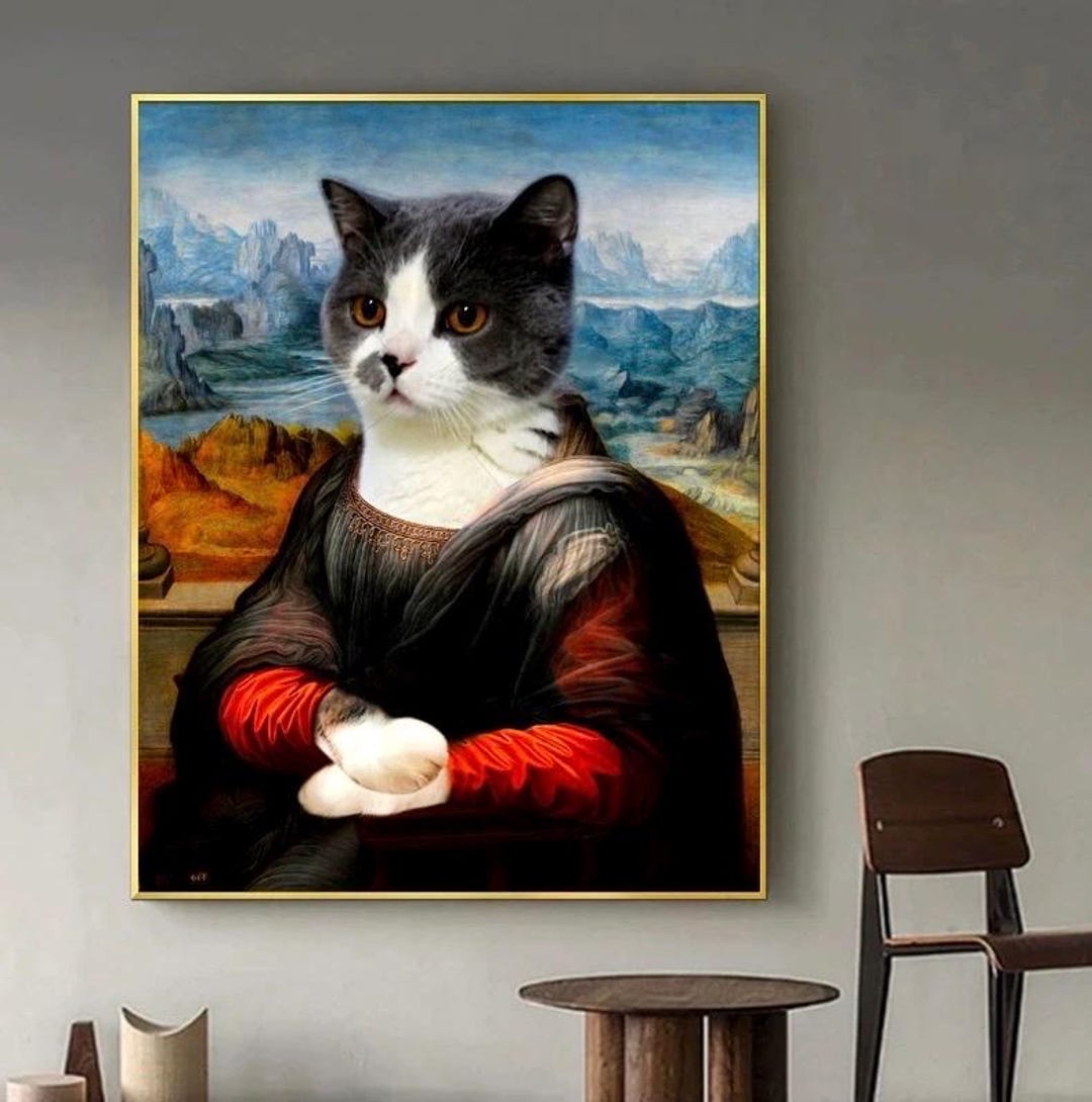 Custom Mona Lisa Pet Portrait, Mona Lisa Reproduction Personalized Dog ...