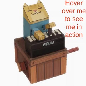 ಠ_ಠ Interactive Movable Printable DIY Paper Animal Toys Keyboard Cat ...