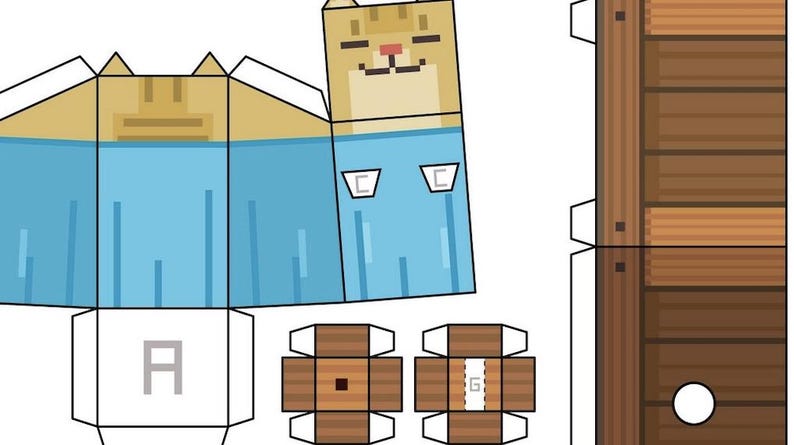 ಠ_ಠ Interactive Movable Printable DIY Paper Animal Toys Keyboard Cat ...