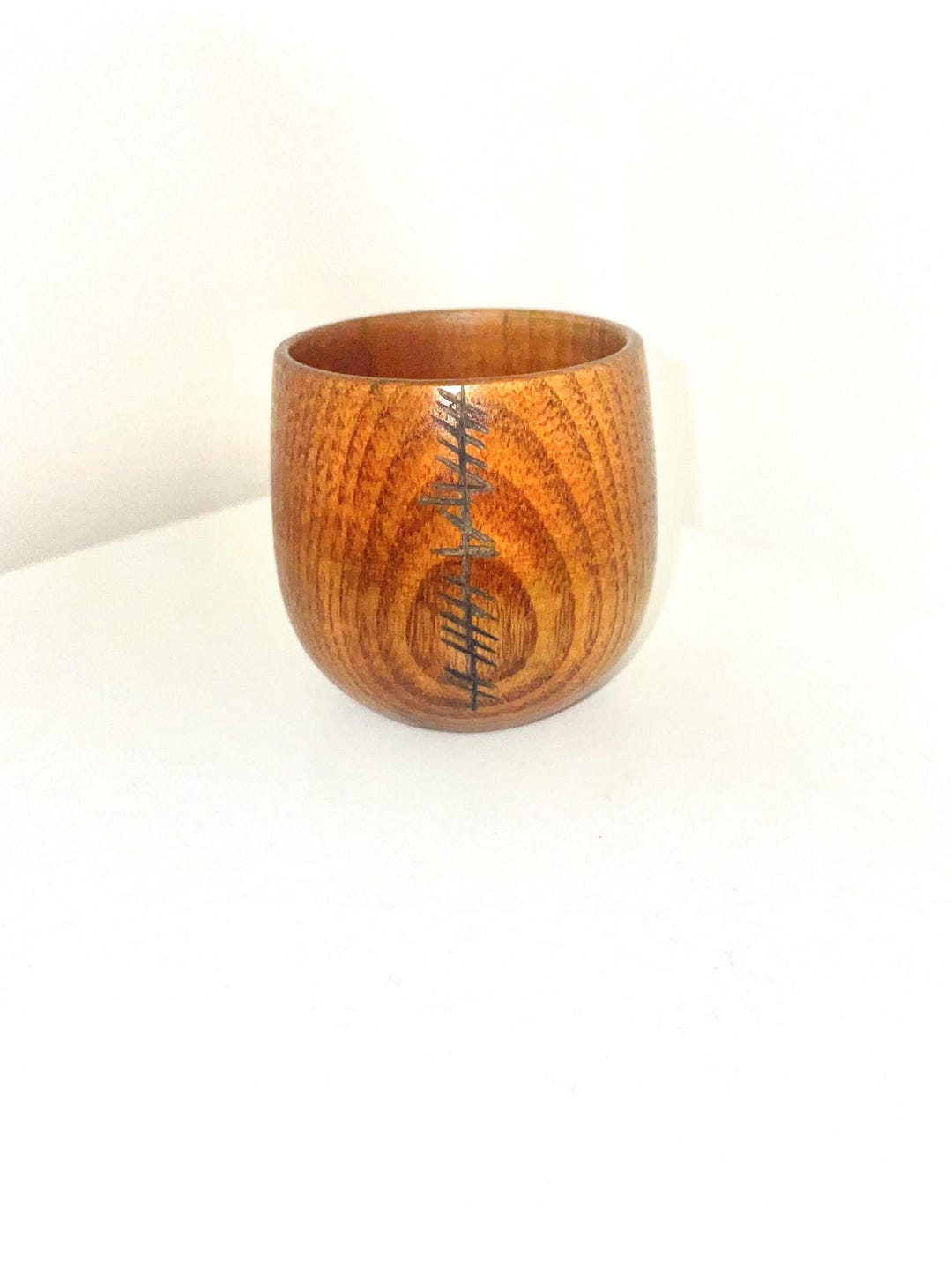 Ogham Hand Carved Cup ‘loving’ Anniversary Gift Handmade With Ancient ...