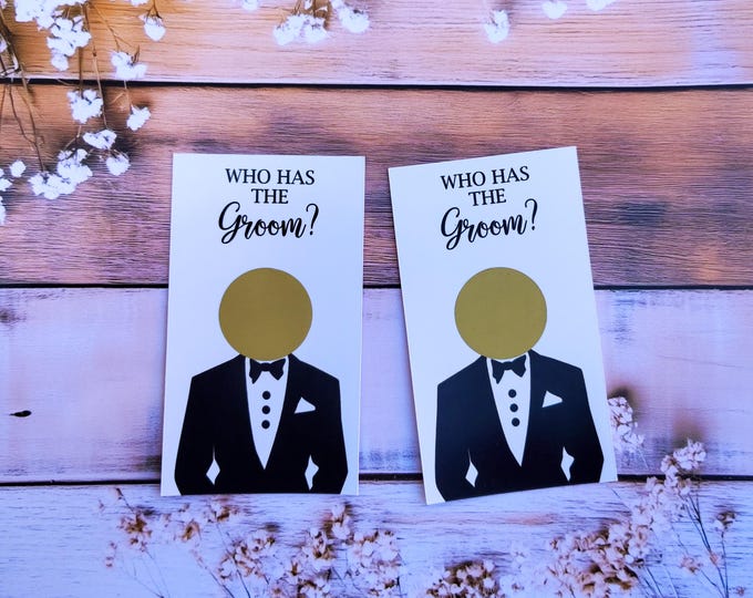 Printed Who Has the Groom Bridal Shower Game Cards / Bridal Shower ...