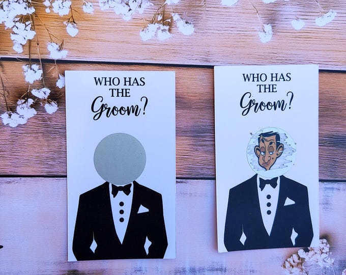 Printed Who Has the Groom Bridal Shower Game Cards / Bridal Shower ...