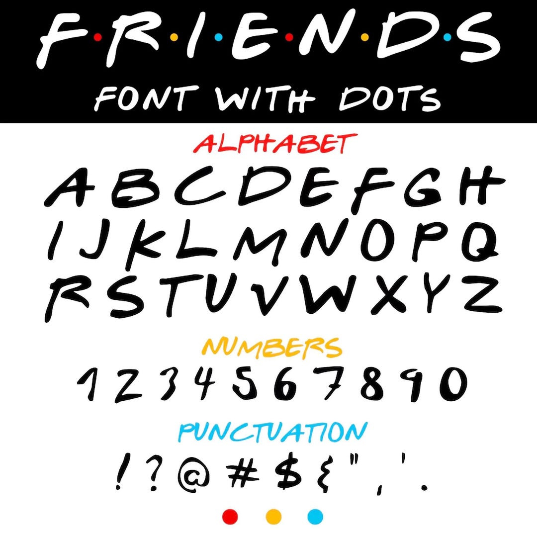 Friends Font SVG, Friends Digital Fonts, Friends Clipart, Friendship ...