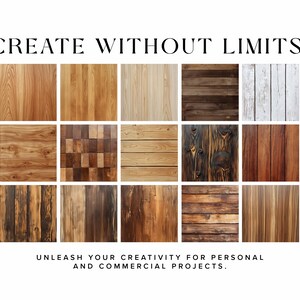 Wooden Texture Background Digital Paper, Natural Wood Grain Printable ...