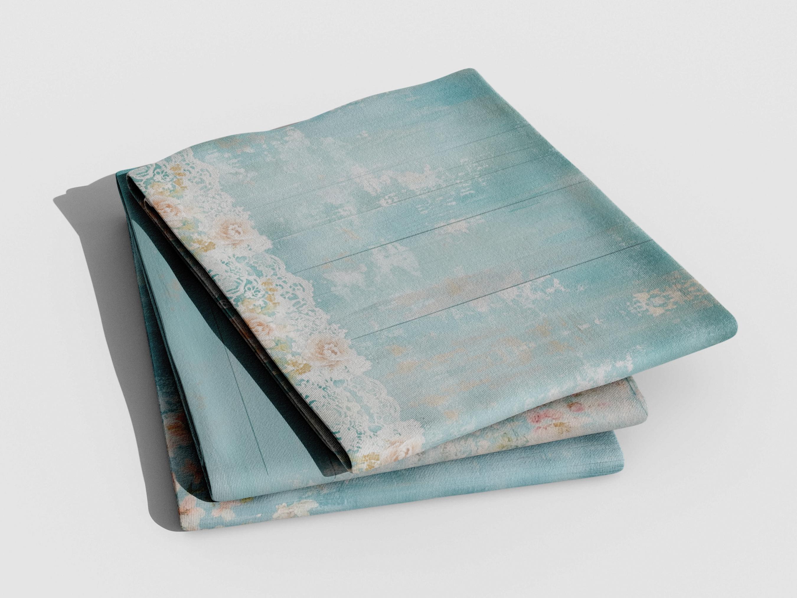 Shabby Chic Blue Digital Paper: Vintage Watercolor Backgrounds (digital ...