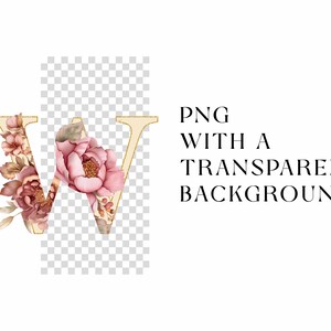 Floral Alphabet Clipart: Wedding Initial Letters (digital Download) - Etsy