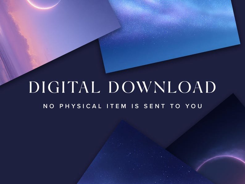 Mystic Moonlight Digital Paper: Night Sky Scrapbook Backgrounds ...