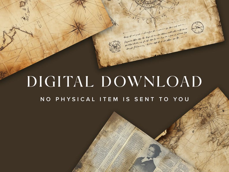 Vintage Paper Textures: Retro Scrapbook Backgrounds (digital Download ...