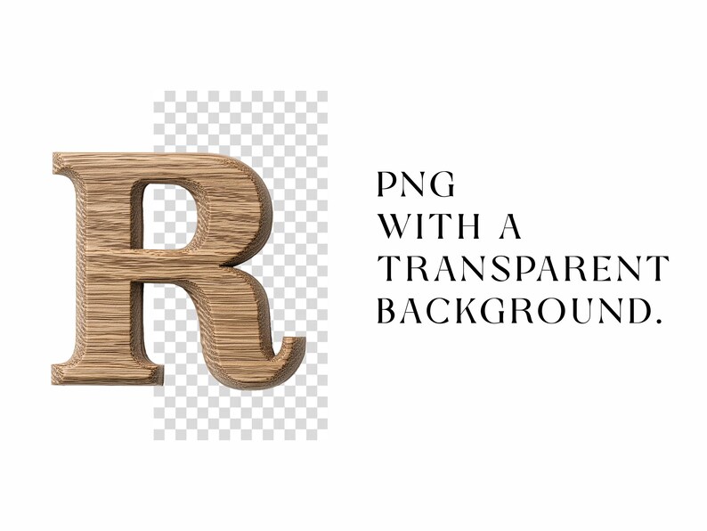 Rustic Wood Alphabet Clipart: Farmhouse Letters & Numbers (digital ...