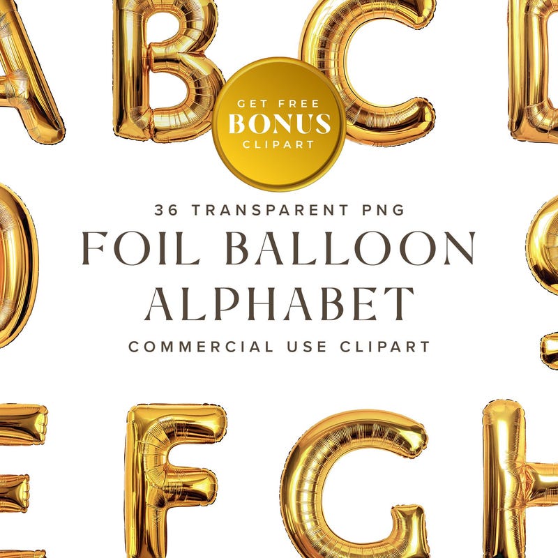 Alphabet Balloons - Etsy