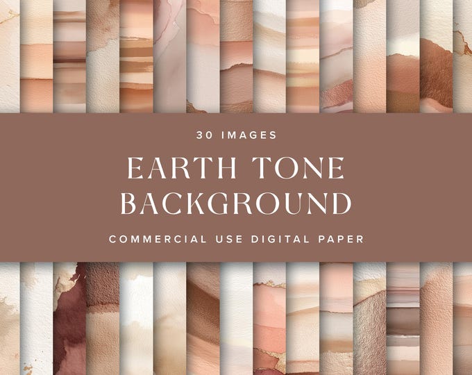 Earth Tone Digital Paper - Textured Scrapbooking Paper - Vintage Junk ...