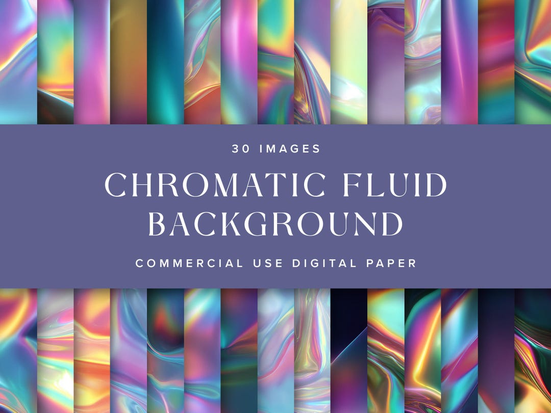 Chromatic Fluid Background Digital Paper – Colorful Abstract for ...