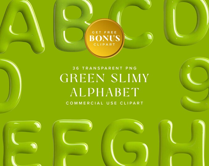 Green Slime Letters | Printable Slimy Letters | Digital Download ...
