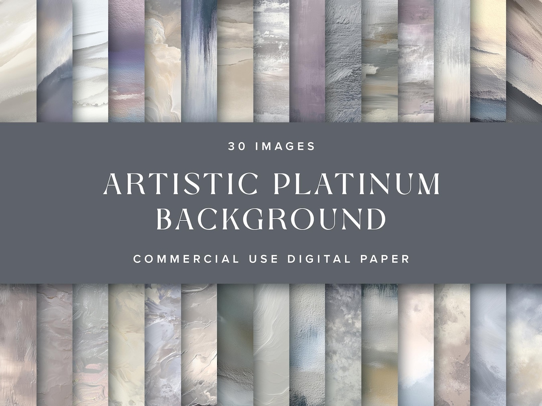 Artistic Platinum Background Digital Paper – Elegant Silver Textures ...