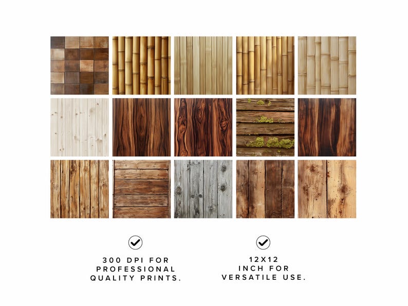 Wooden Texture Background Digital Paper, Natural Wood Grain Printable ...