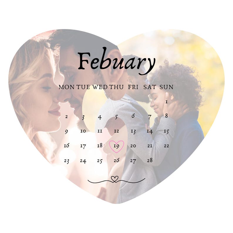 2026 Custom Calendar Heart Cake Toppers - Burn Away Cake Topper ...