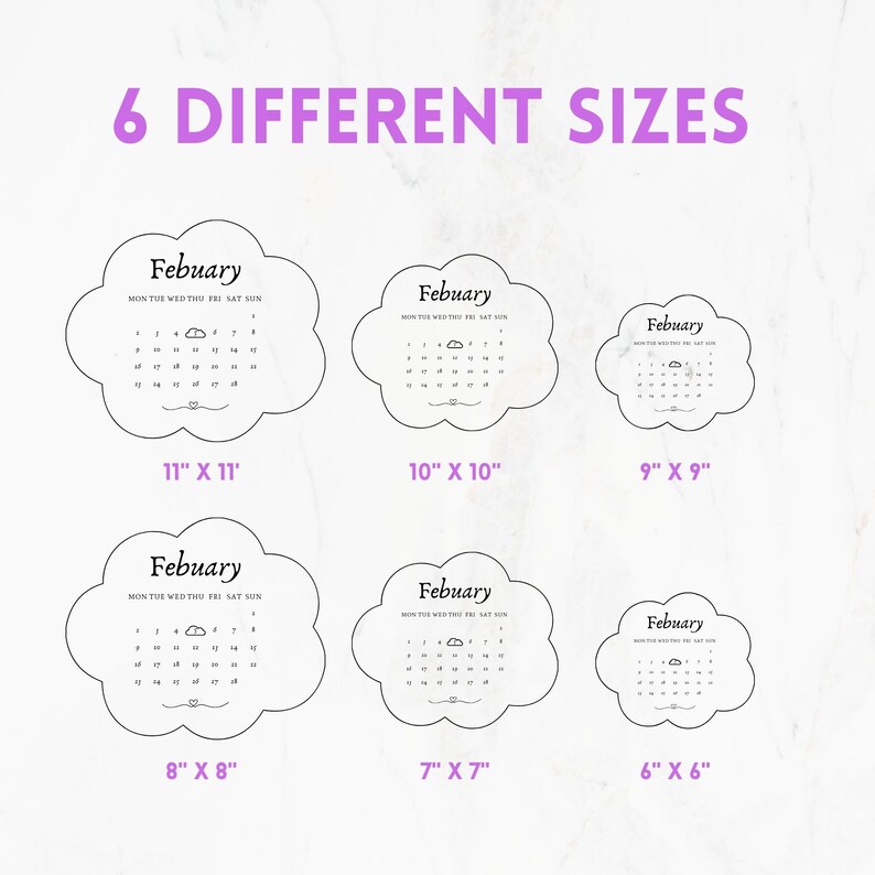 2026 Custom Calendar Cloud Cake Toppers - Burn Away Cake Topper ...