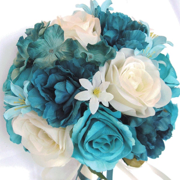 Teal Bouquet - Etsy