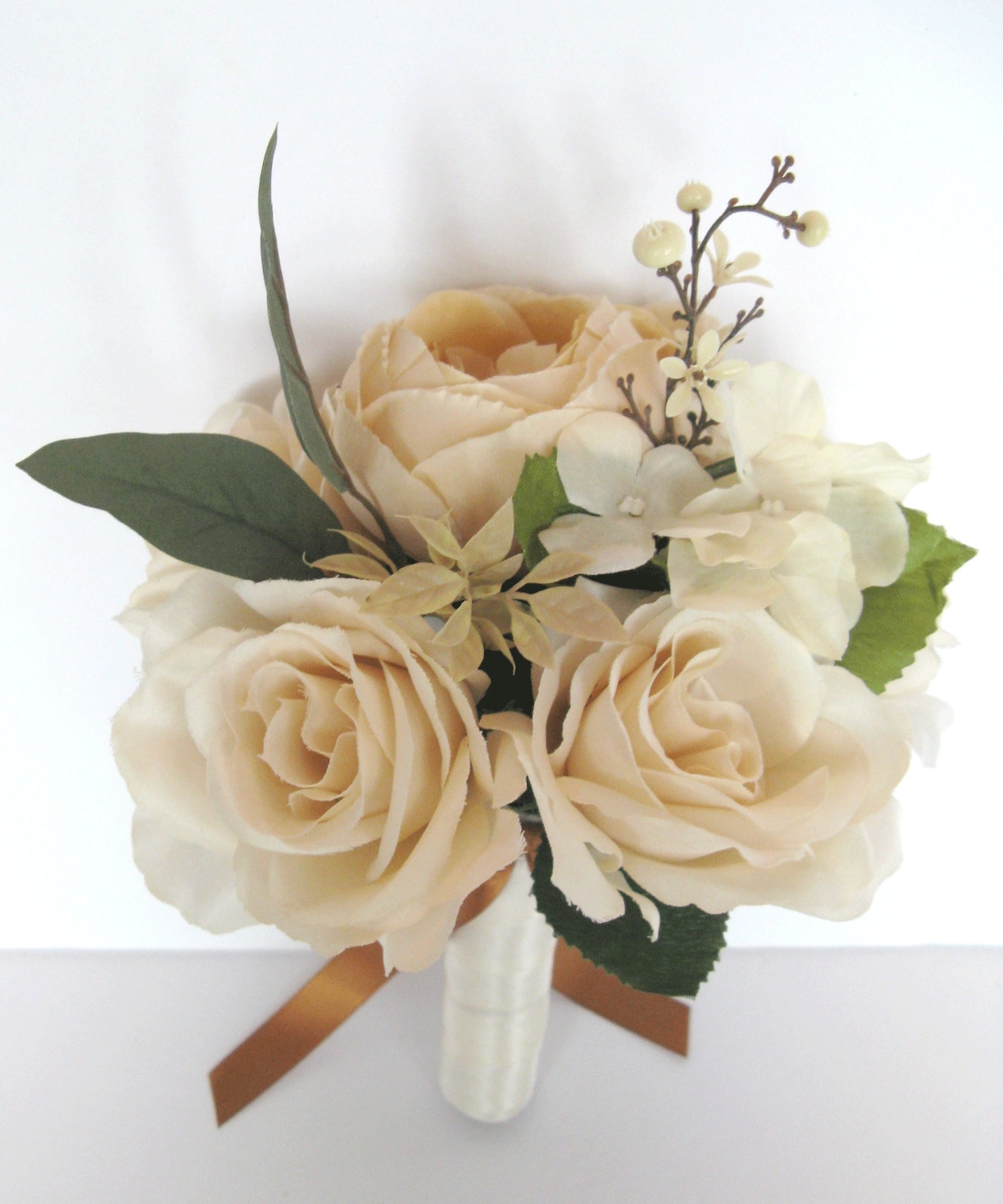Wedding Bouquet 17-piece Bridal Bouquet Set BEIGE Cream - Etsy