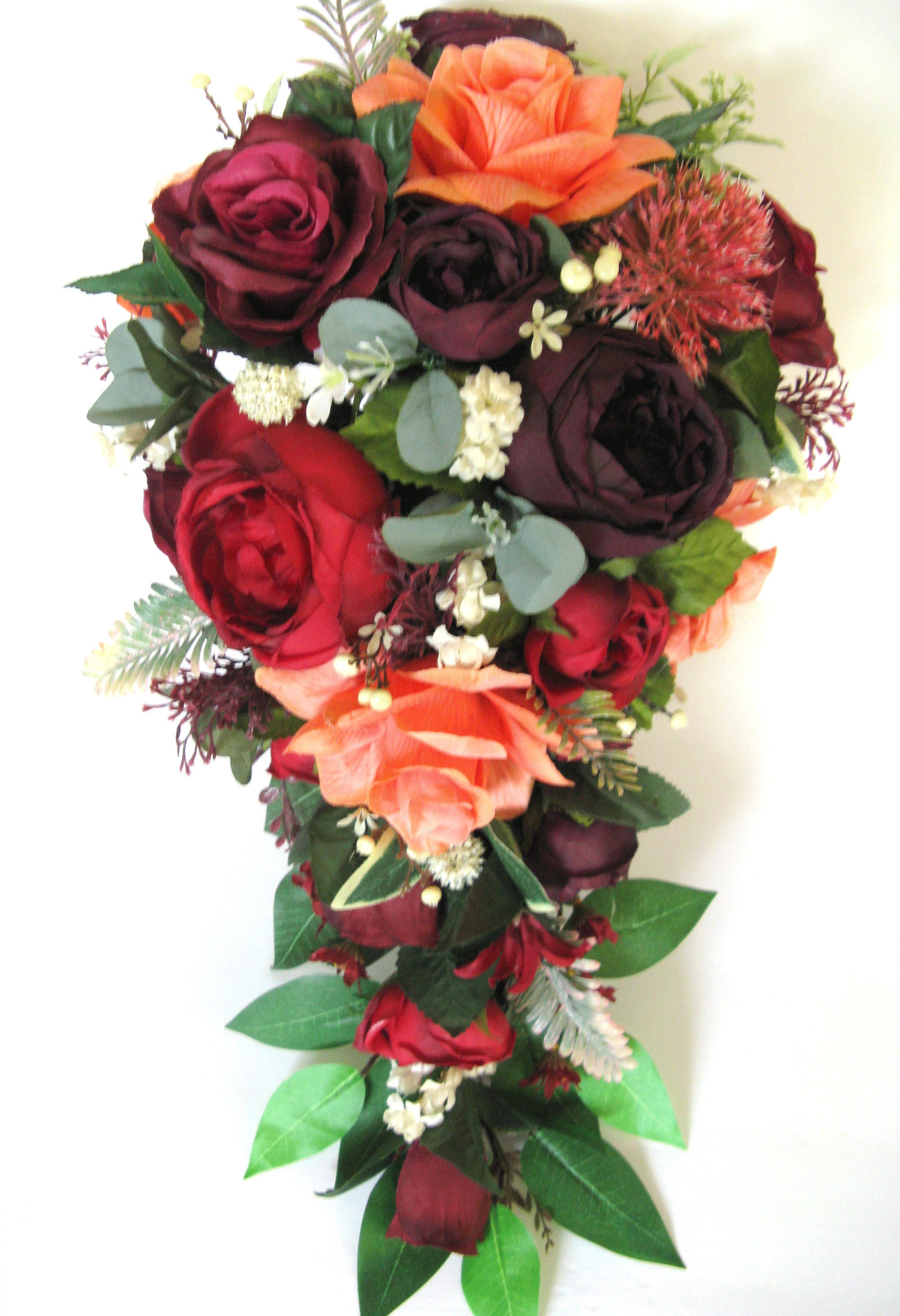 Red Orange Flowers Wedding