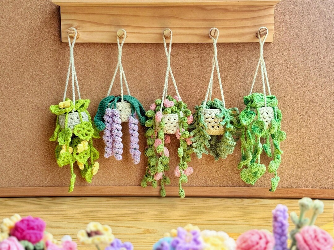 Plant Crochet Pattern, Car Hanging Plant Crochet Pattern, Crochet ...