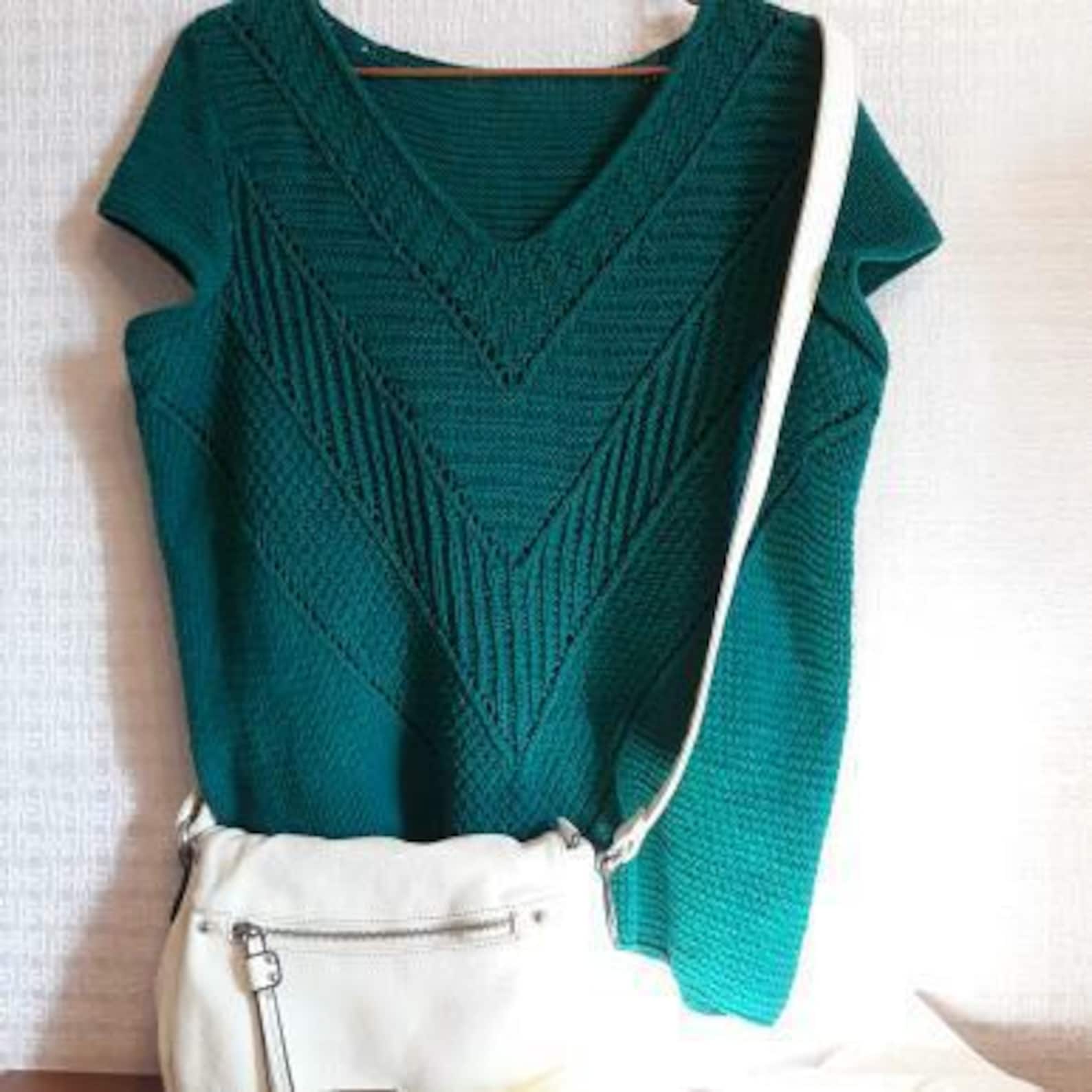 Cotton Knit Sleeveless Top Pattern: Easy Beginner Vest (PDF Pattern) - Etsy