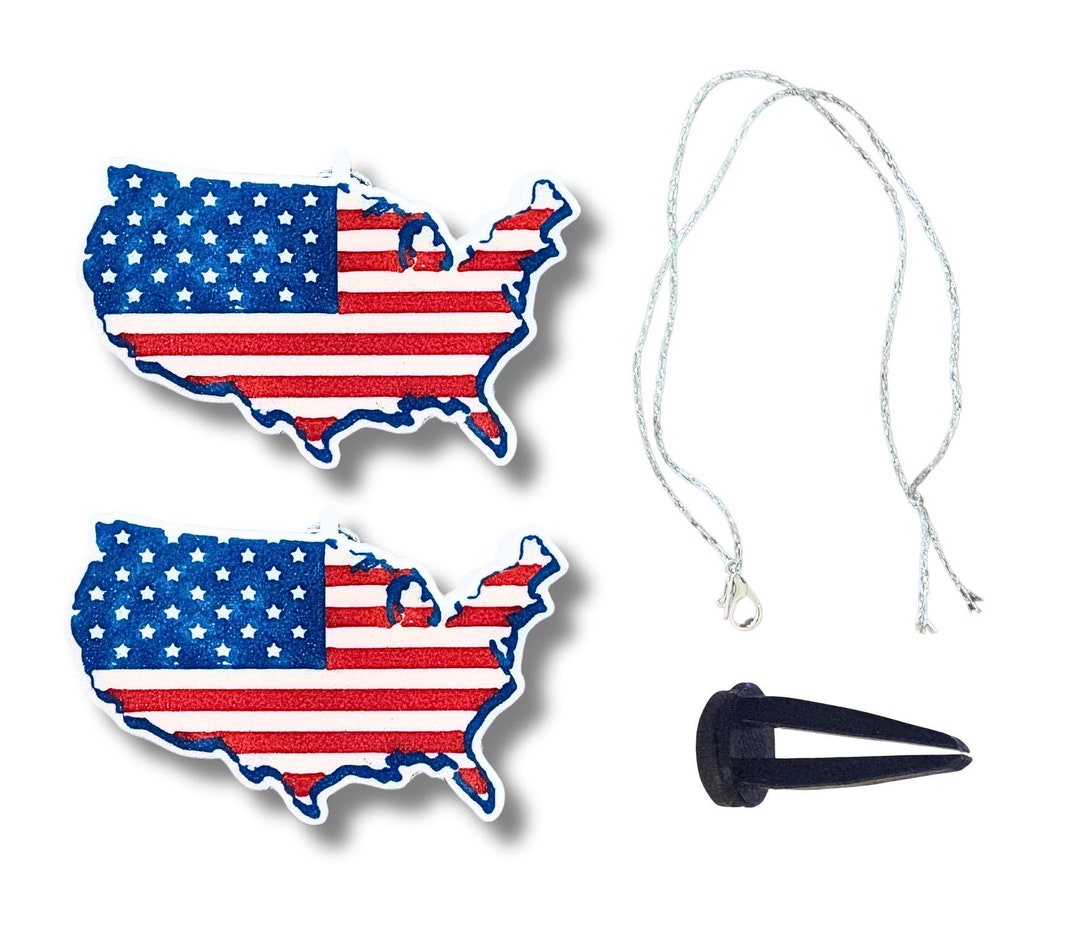 American Flag Car Air Freshener – Long-lasting Scent, Eco-friendly, Non ...