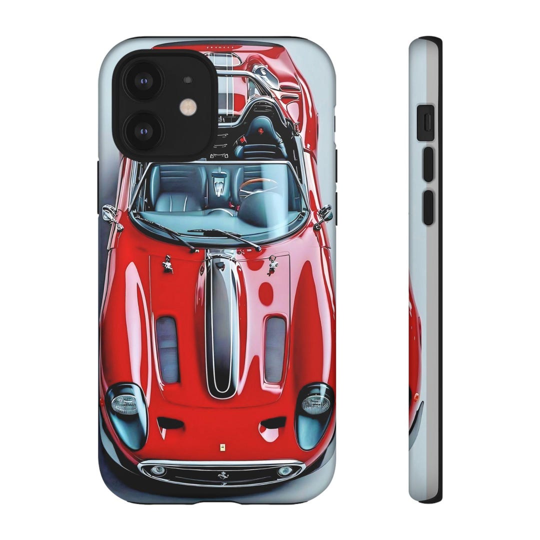 Vintage Ferrari Phone Case, Tough Cover for Car Lovers, Gift for ...