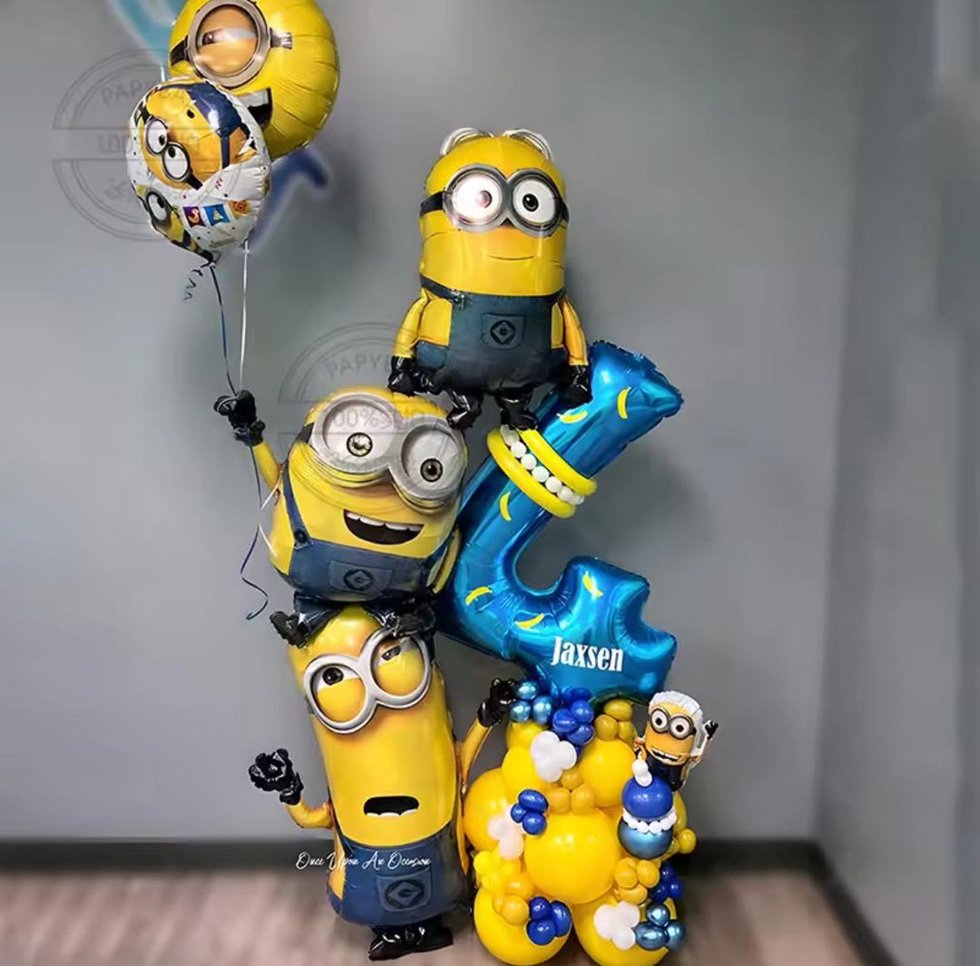 Despicable Me Birthday Balloons, Minions Birthday Balloon Set, Birthday ...