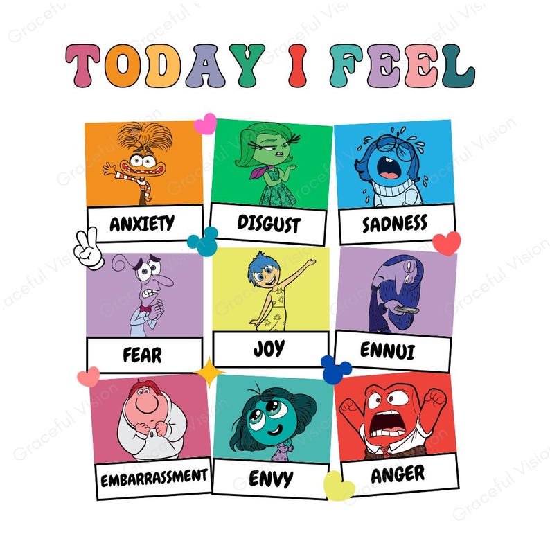 Cartoon Emotions Friends Png, Mental Health Png, Para BCBA ABA, Speech ...