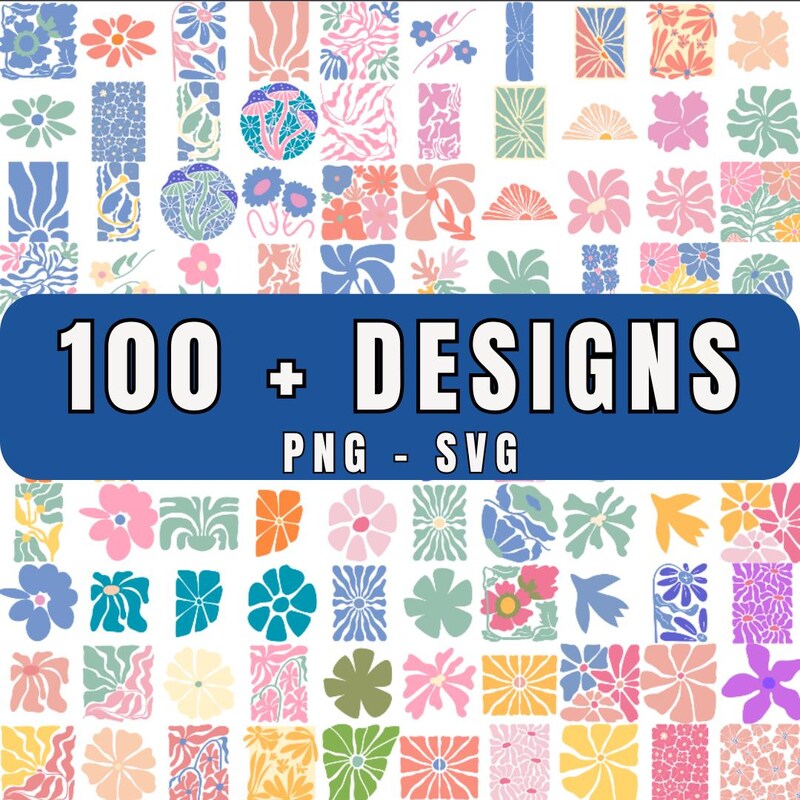 Abstract Flower Art - Etsy