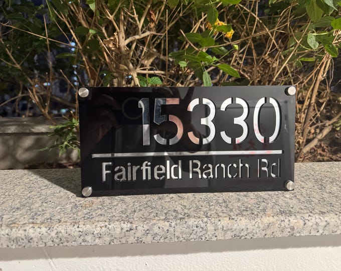 House Wall Plaques UK Luxe A4 Precision Laser Cut Acrylic House Number ...