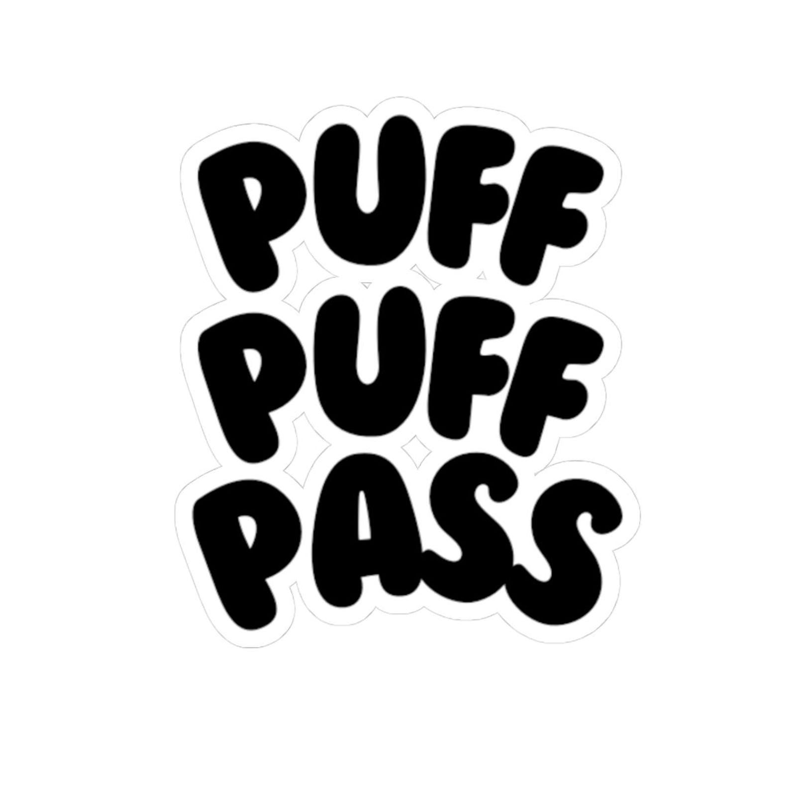 Fun Puff Puff Pass Stickers, Playful Vinyl Decals for Laptops, Water ...