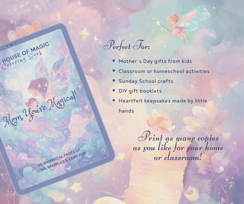 Printable Mother’s Day Coloring Book – Kids Gift for Mom – “mom, You’re ...