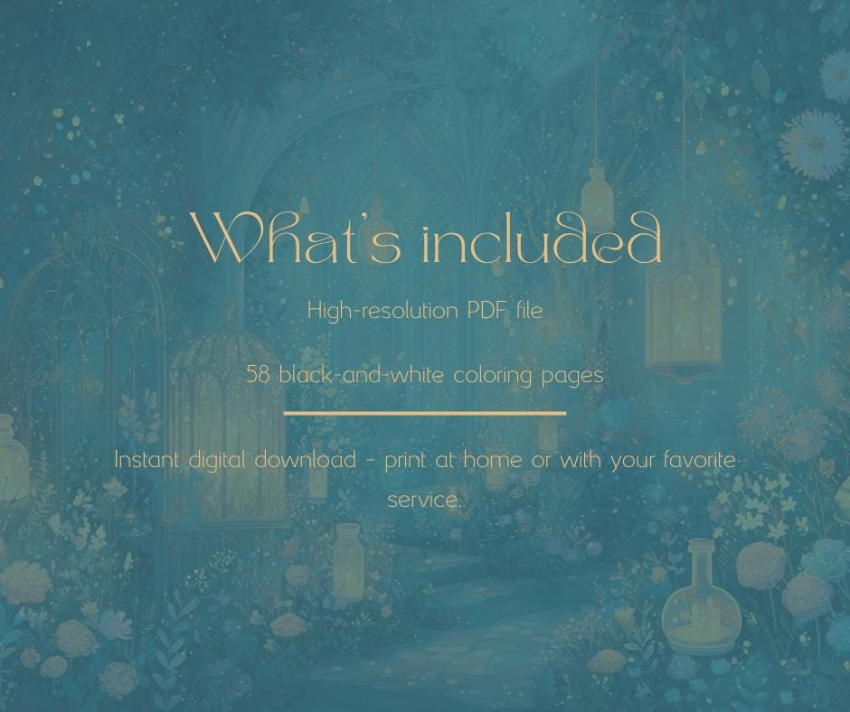 Witch Coloring Book PDF – 58 Page Printable Adult Coloring Book ...