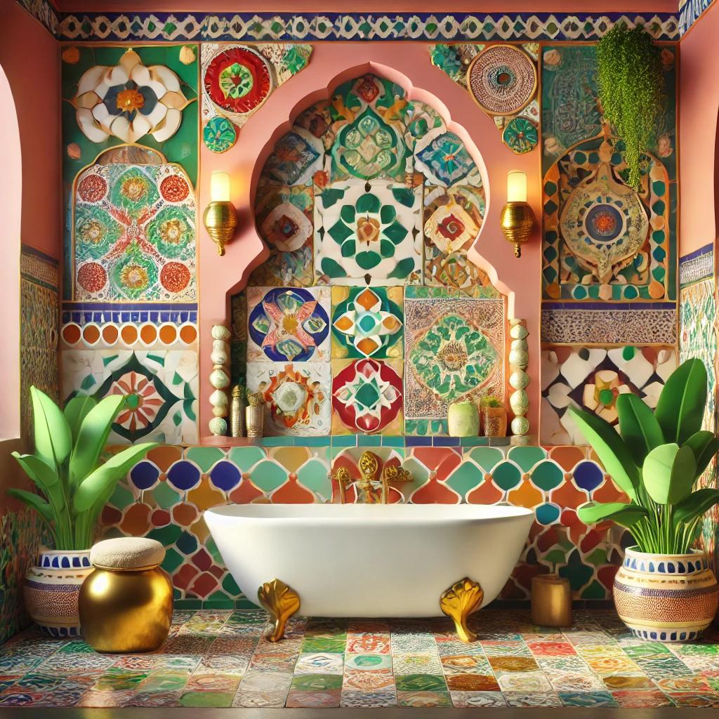 Moroccan Bathroom Print - Etsy