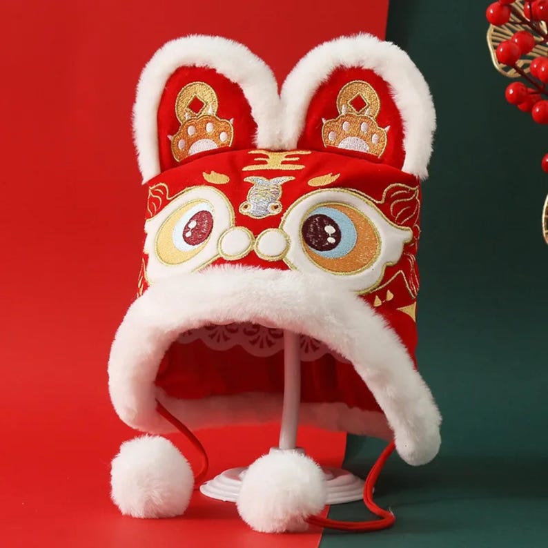 Lunar New Year Hats for Kids Embroidered Animal Designs - Etsy