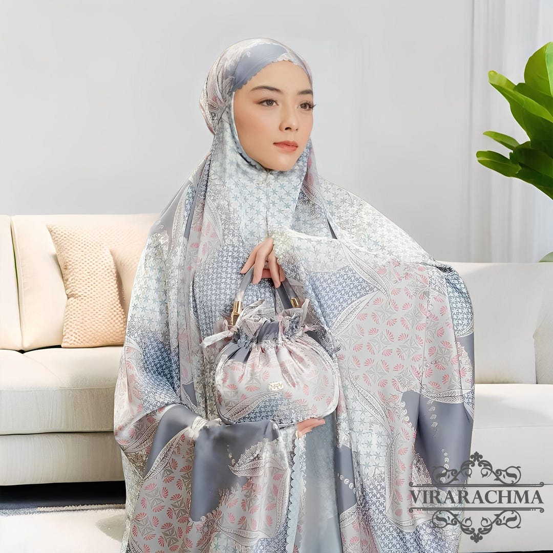 Zelenna Silk Lasercut Adult Prayer Robe, Elegant and Modern, Prayer ...