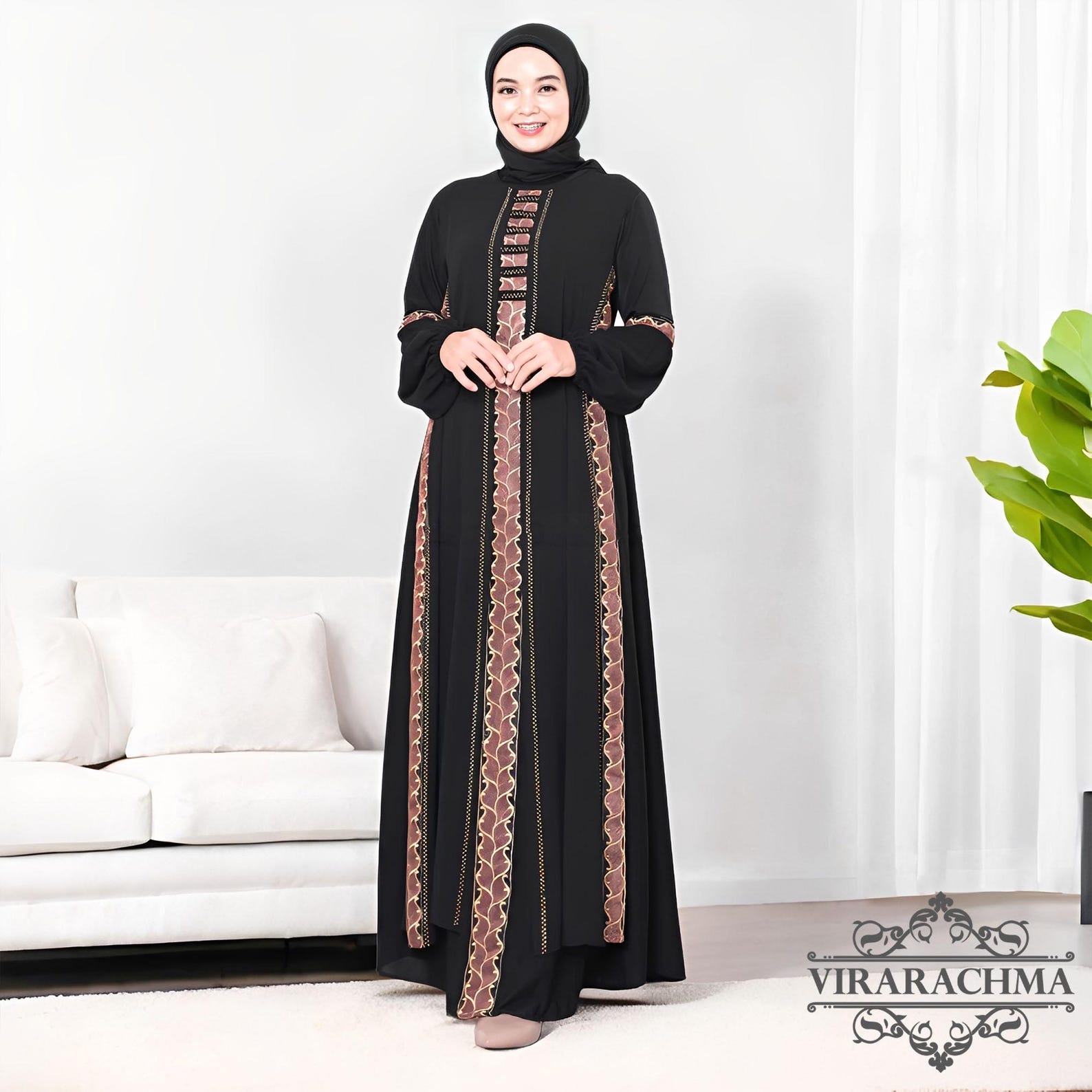Syari Muslim Dress – Glamorous Sequin Embroidery, Muslimah Fashion ...