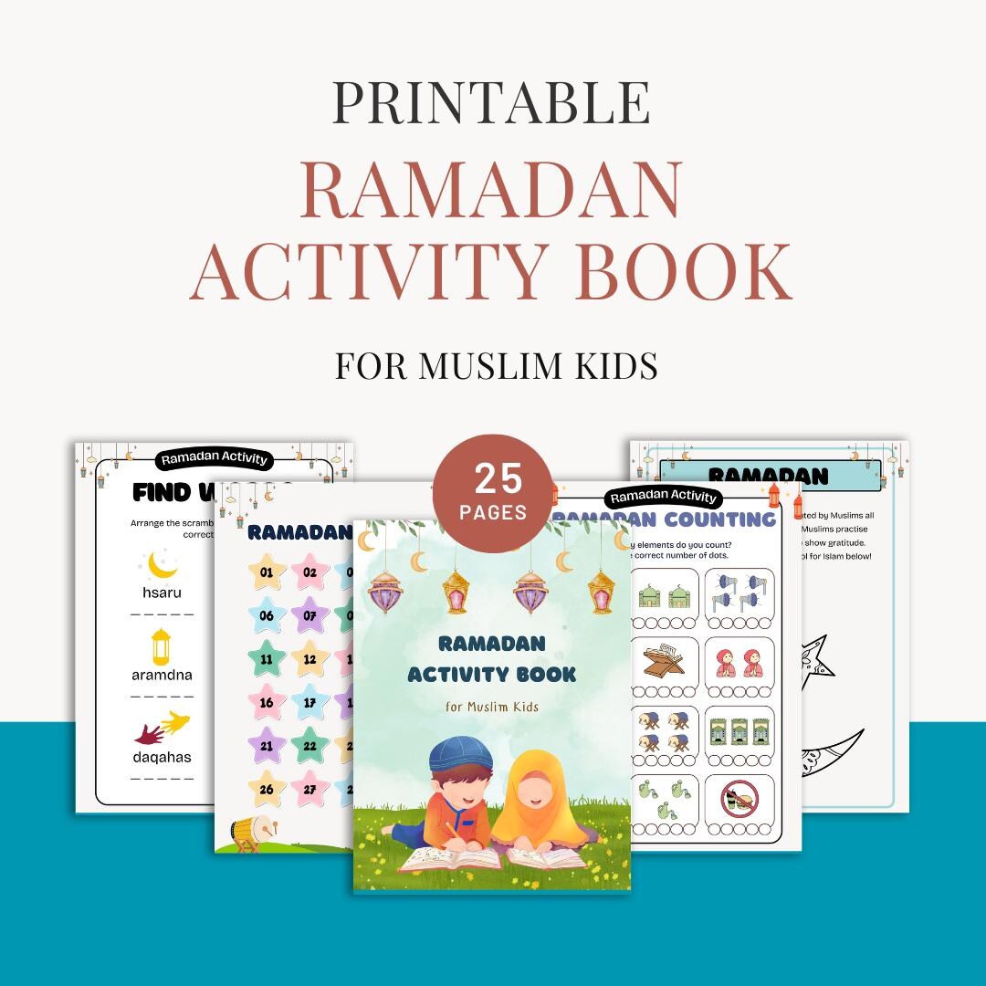 Ramadan Kids Activity Book for Muslim, Ramadan Kareem DIY, Ramadan Gift ...