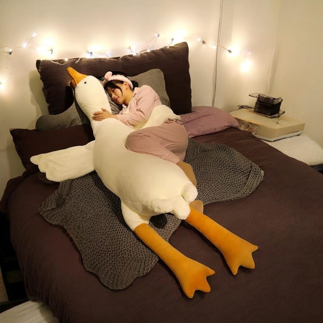Whimsical Goose Body Pillow: Adorable Duck-shaped Plush Cushion for ...